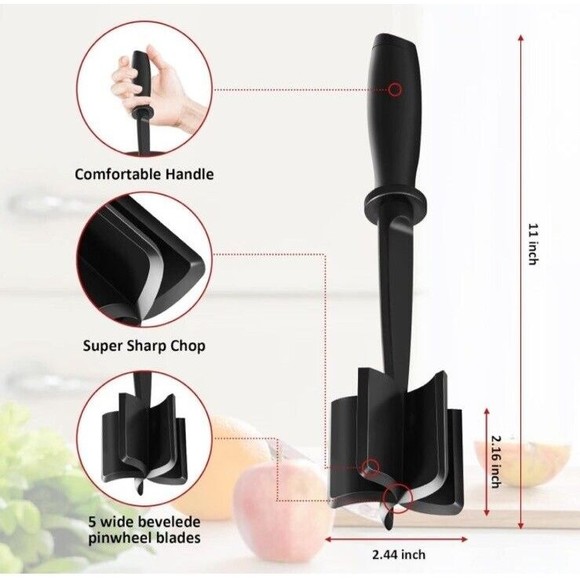 Unbranded | Kitchen | Meat Chopper 5 Curve Blades Ground Beef Masher ...